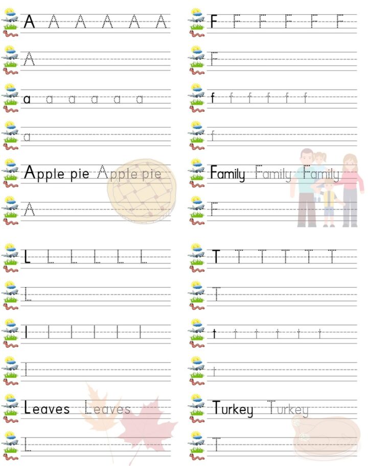 Thanksgiving Handwriting Worksheets - Shaping Up To Be A Mom